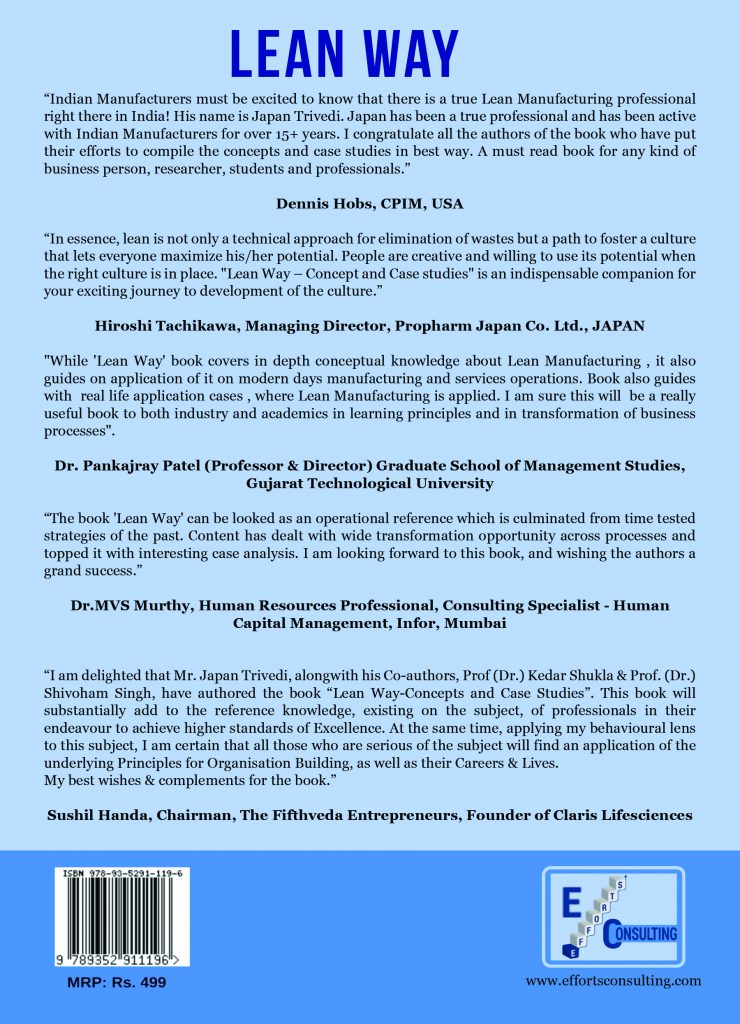 Lean Way – Concept and Case Studies – Efforts Consulting